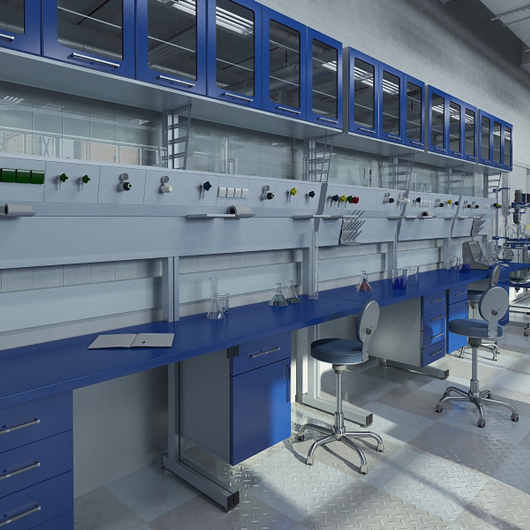 3d Scene Laboratory Equipment Hd Model