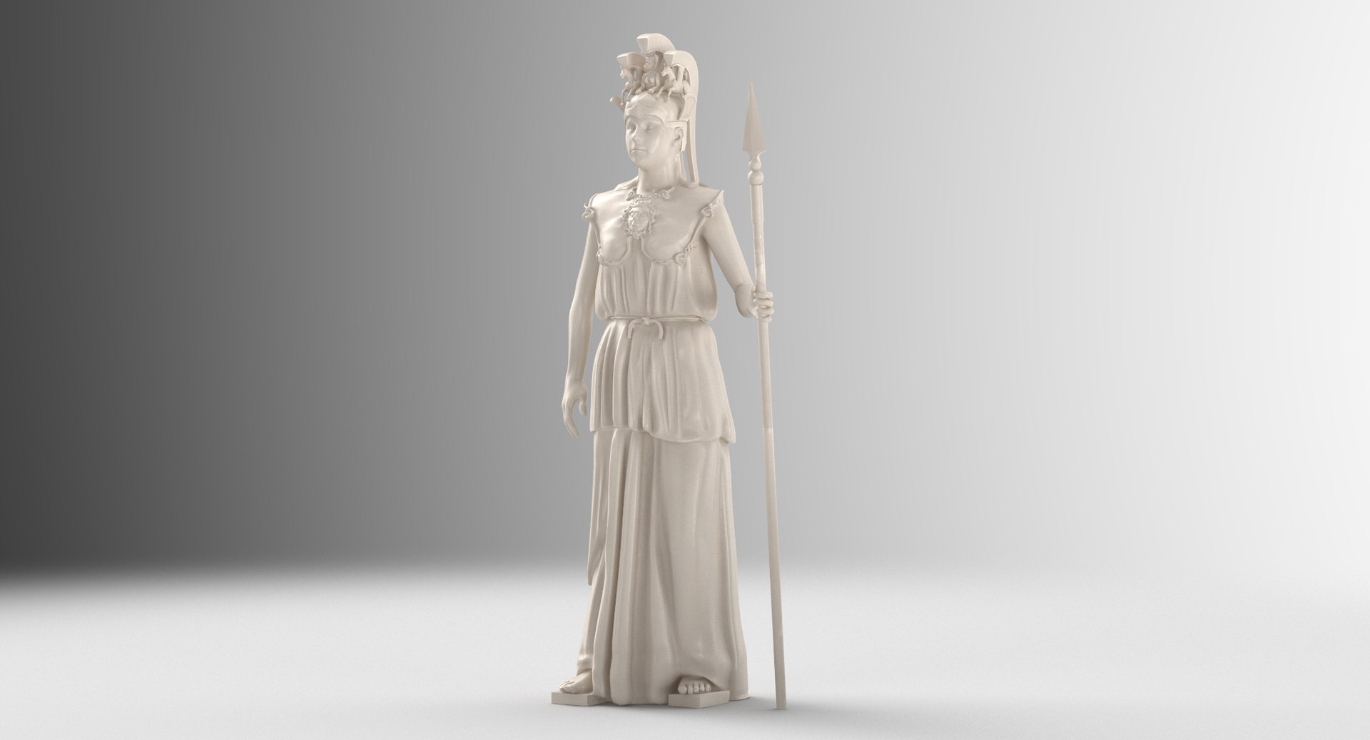 Statue athena promachos 3D model - TurboSquid 1296385
