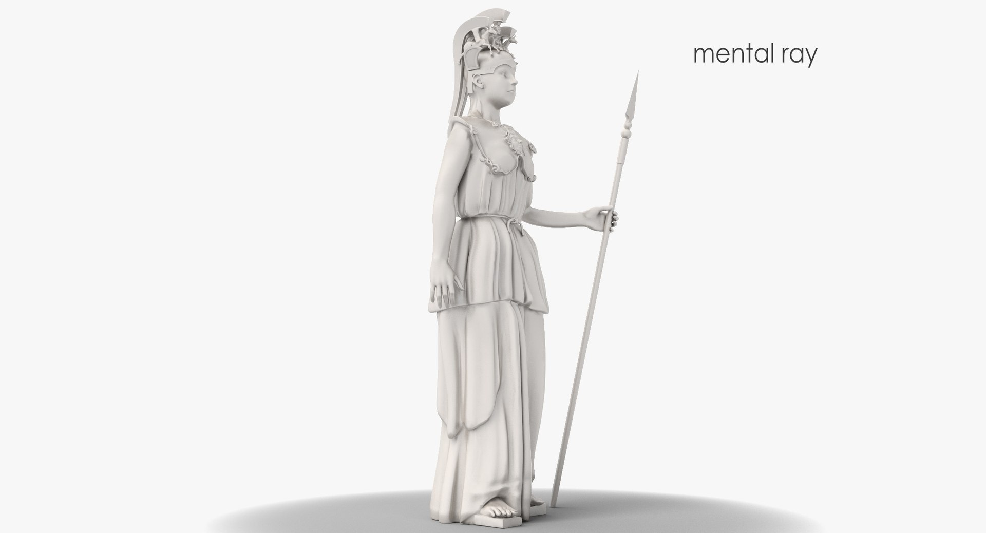Statue Athena Promachos 3D Model - TurboSquid 1296385