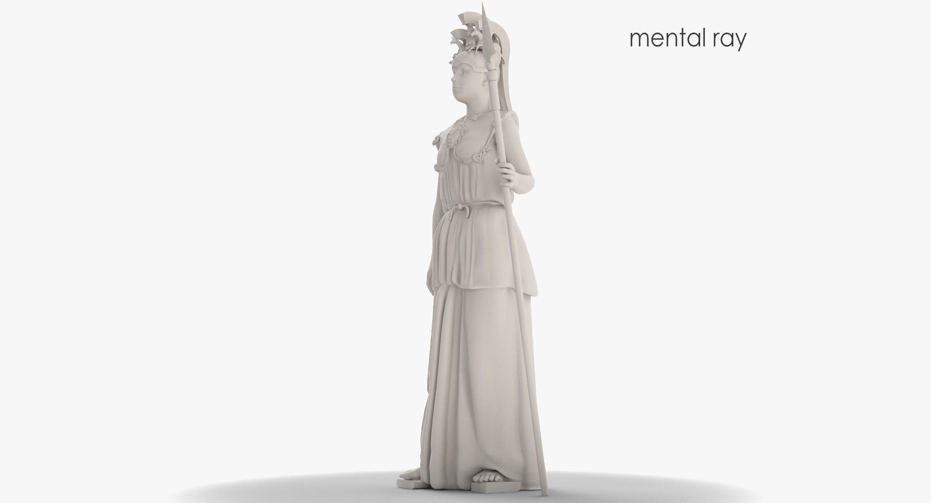 Statue Athena Promachos 3D Model - TurboSquid 1296385