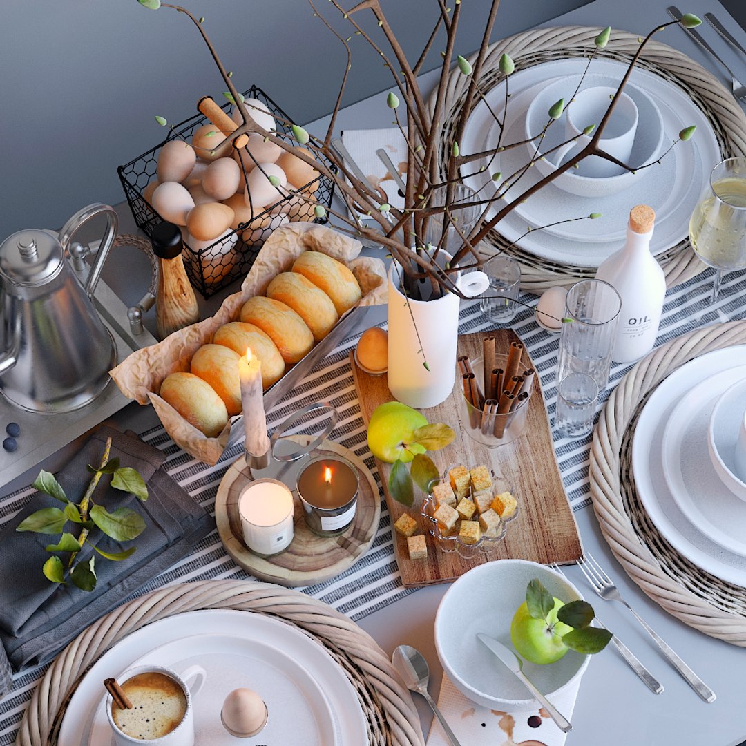Table Setting 3D Model - TurboSquid 1398686