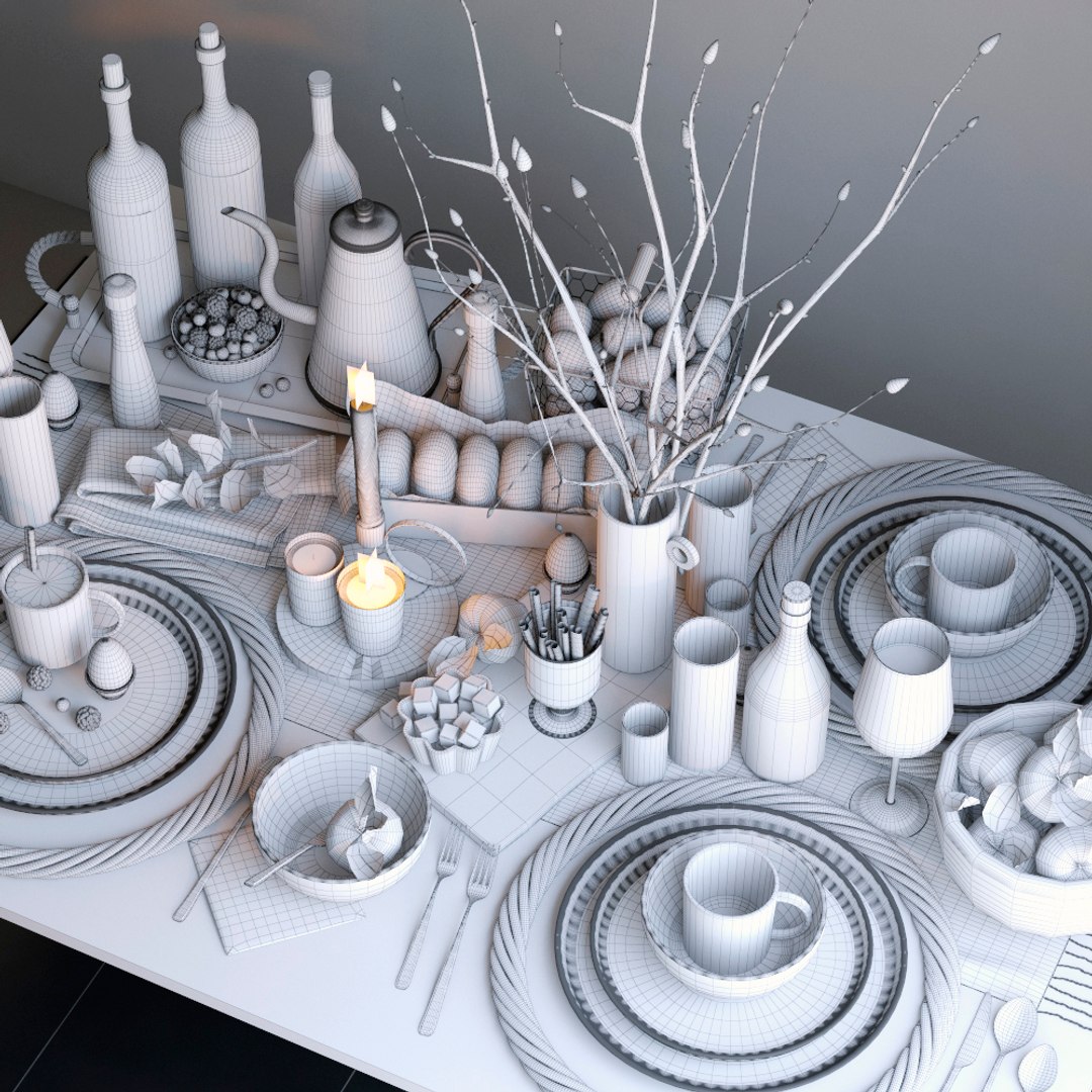 Table Setting 3D Model - TurboSquid 1398686