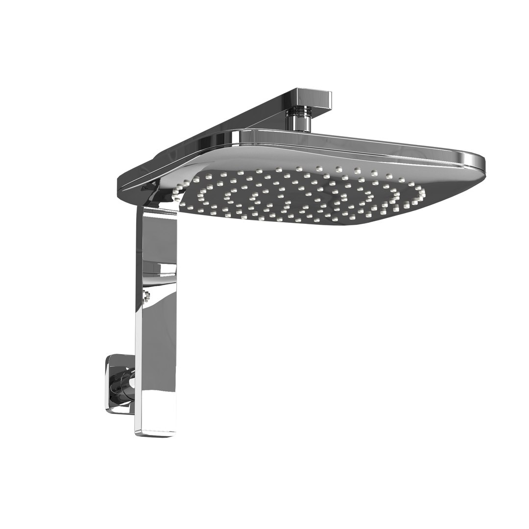 Nuage High-Rise Shower Arm And Rose Model - TurboSquid 2398553