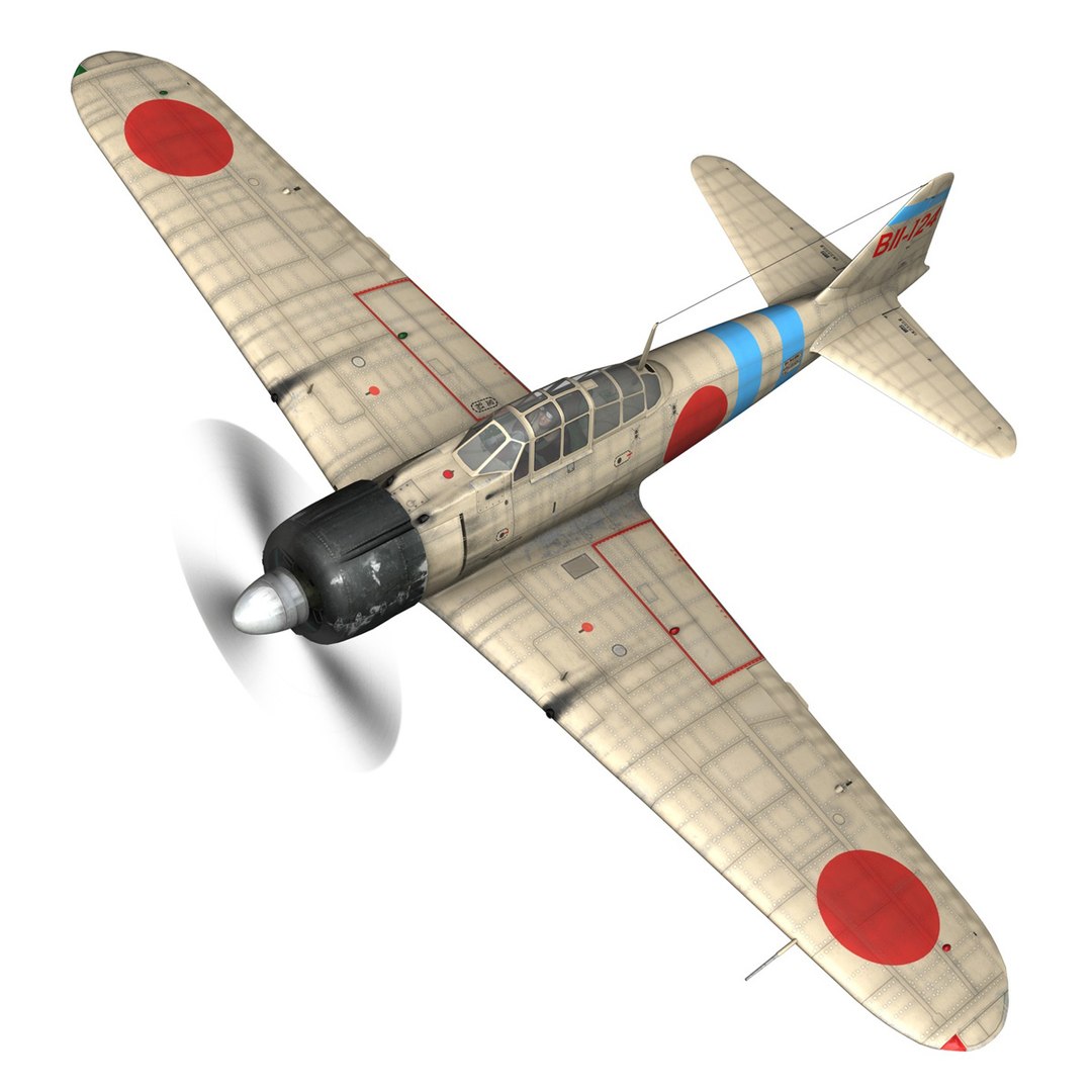 Mitsubishi A6m2 Zero Aircraft Carrier 3d Lwo