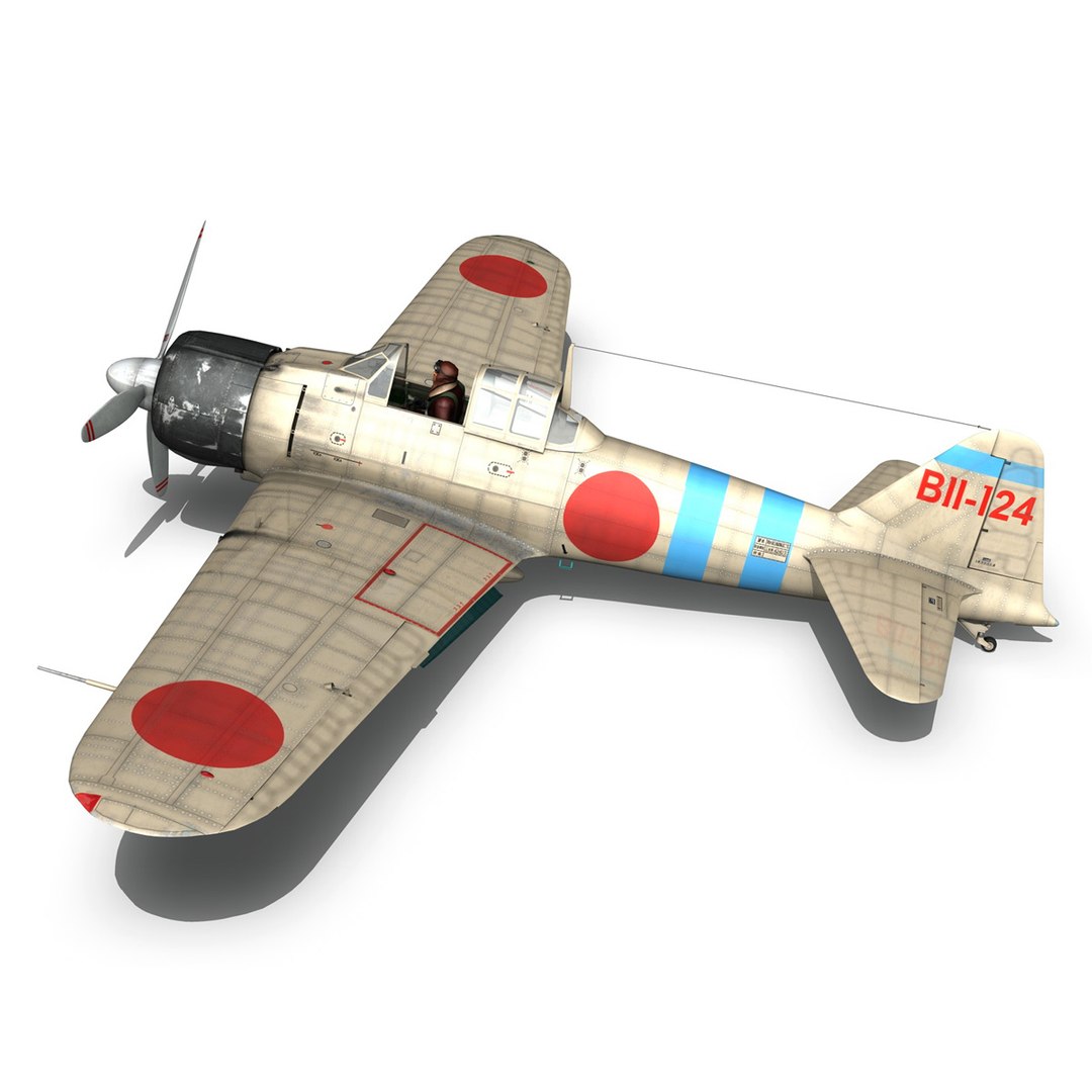 Mitsubishi A6m2 Zero Aircraft Carrier 3d Lwo