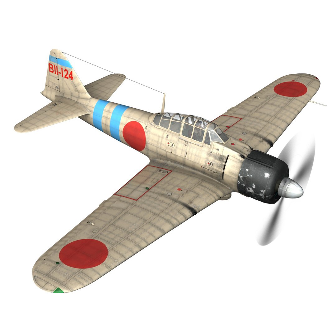 Mitsubishi A6m2 Zero Aircraft Carrier 3d Lwo