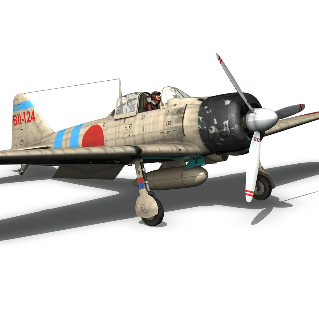 Mitsubishi A6m2 Zero Aircraft Carrier 3d Lwo