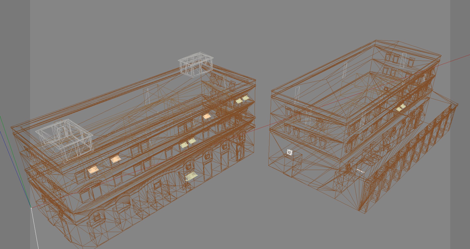 Roman Apartment Buildings Housing 3d C4d