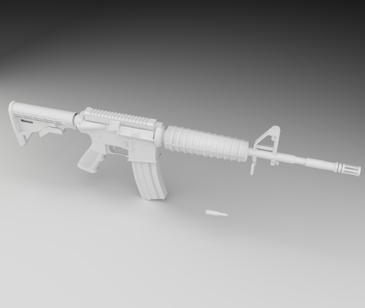 3d Model Of M4a1 Rifle