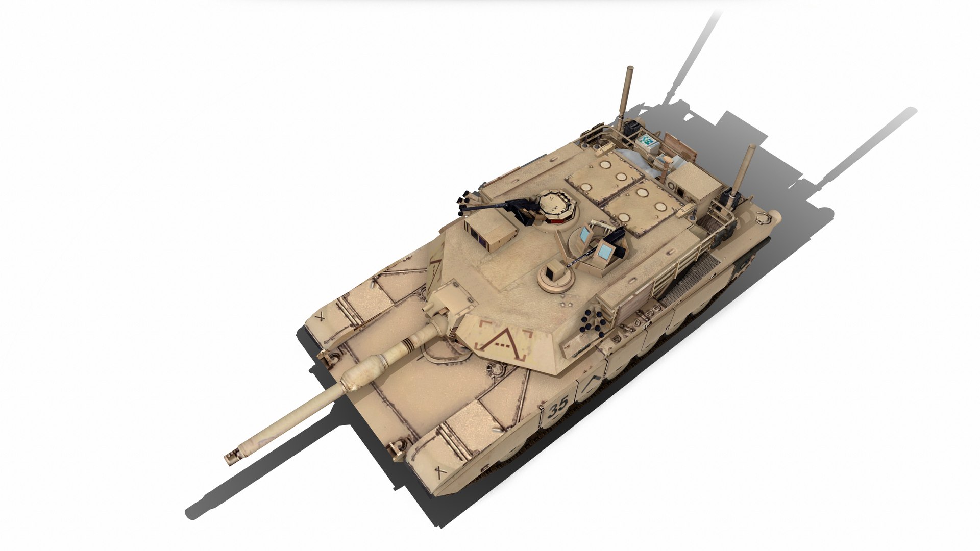 M1A1 Abrams MBT 3D Model - TurboSquid 1998907