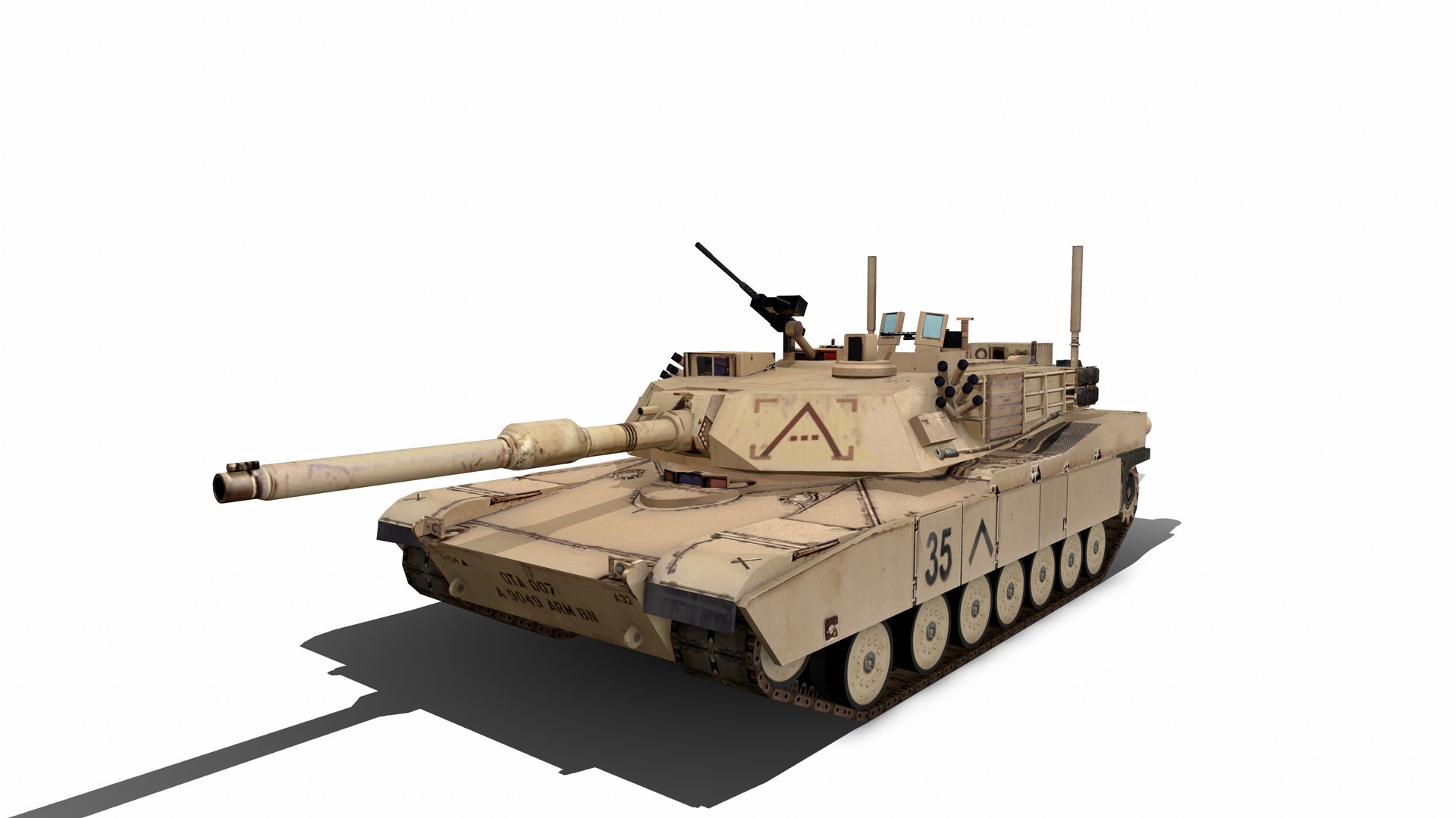 M1A1 Abrams MBT 3D Model - TurboSquid 1998907