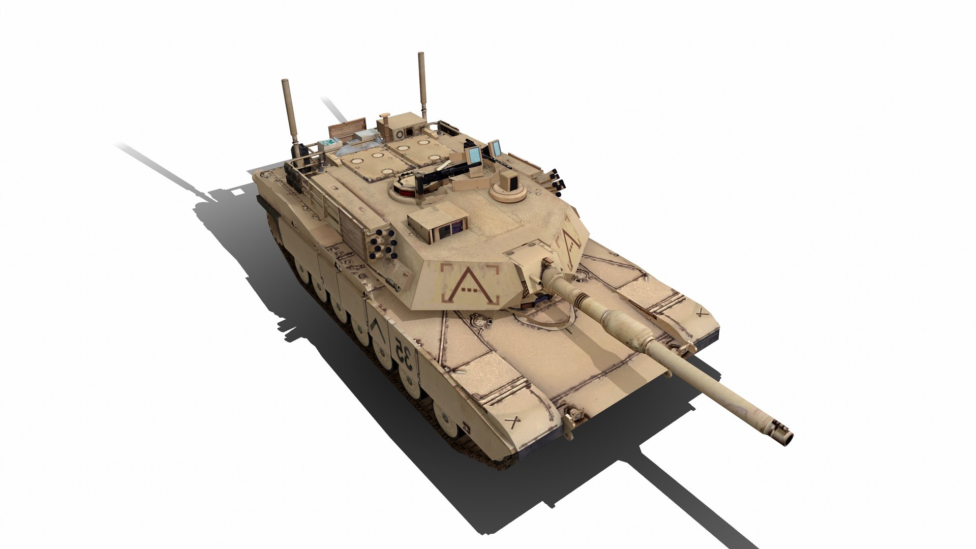 M1A1 Abrams MBT 3D Model - TurboSquid 1998907