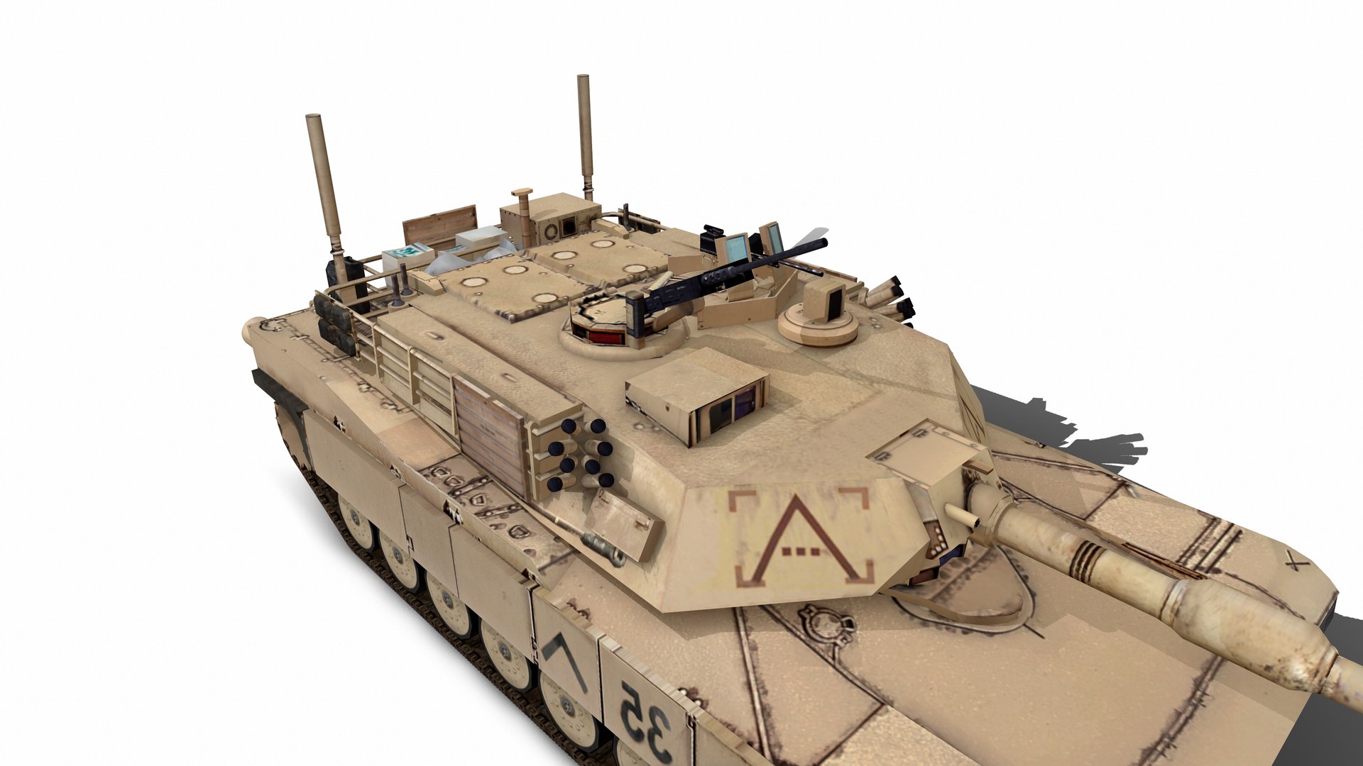 M1A1 Abrams MBT 3D Model - TurboSquid 1998907