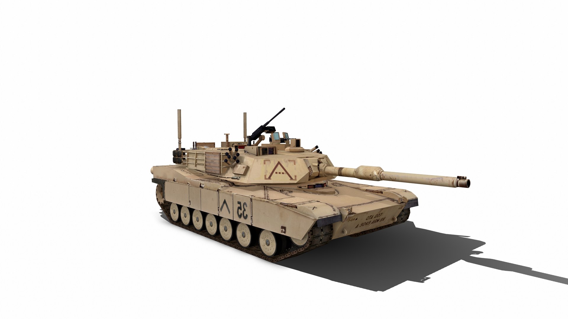 M1A1 Abrams MBT 3D Model - TurboSquid 1998907