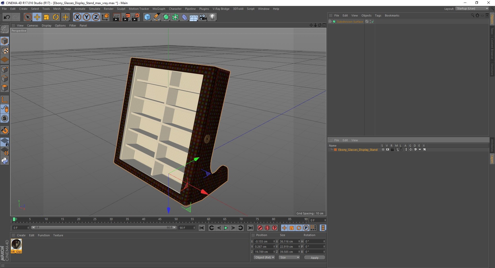 Ebony Glasses Display Stand 3D model - TurboSquid 2065211