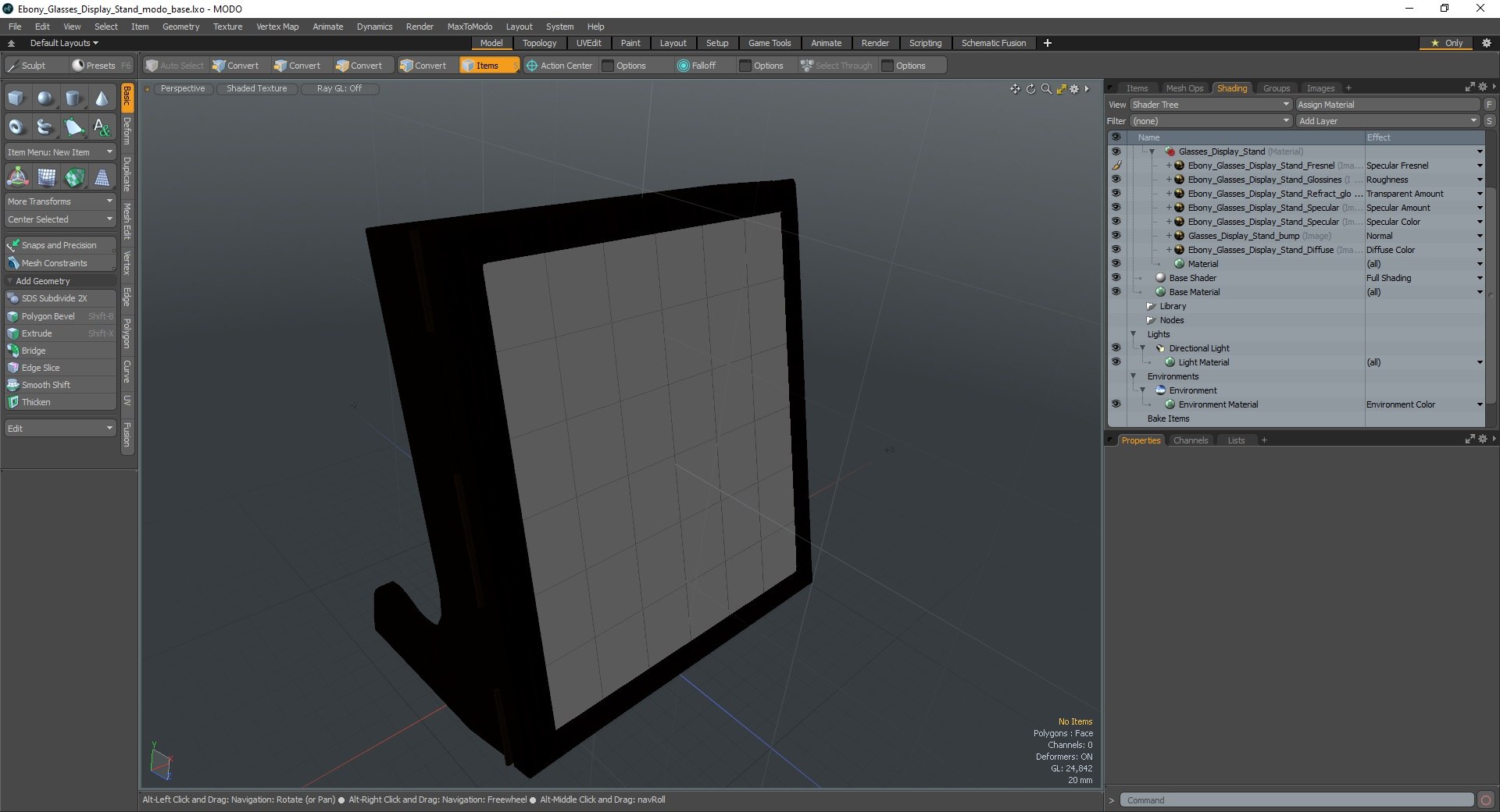 Ebony Glasses Display Stand 3D model - TurboSquid 2065211