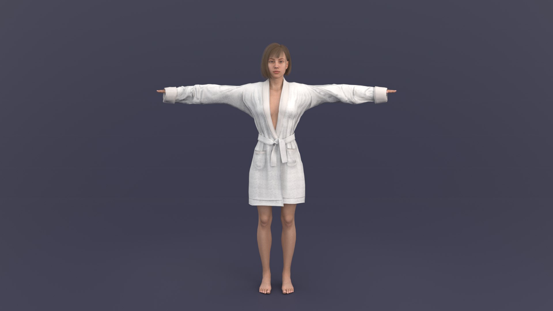 Bathrobe Girl 3D Model - TurboSquid 2251166