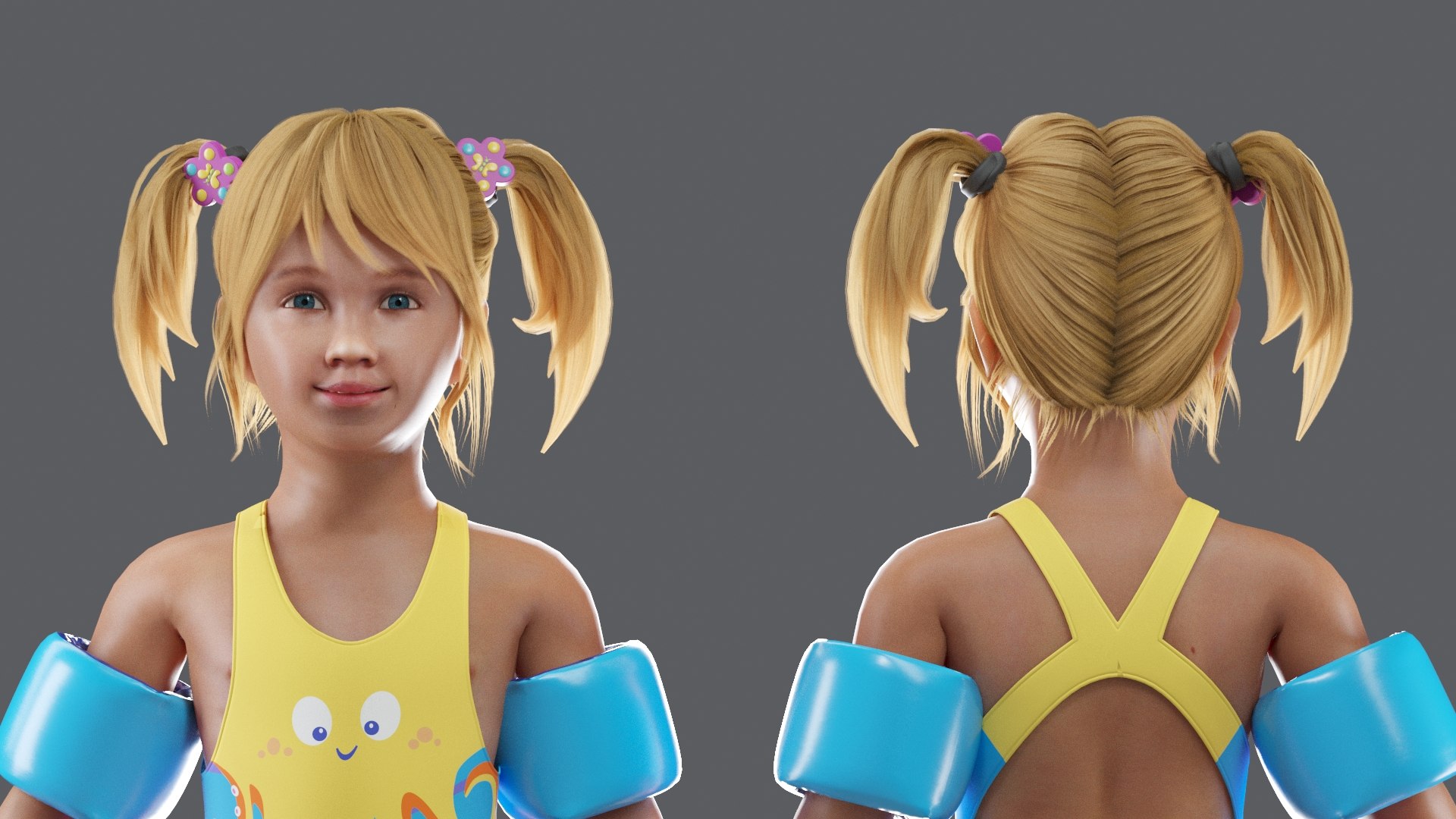 Girl Swim Suit 3D Model - TurboSquid 1699648