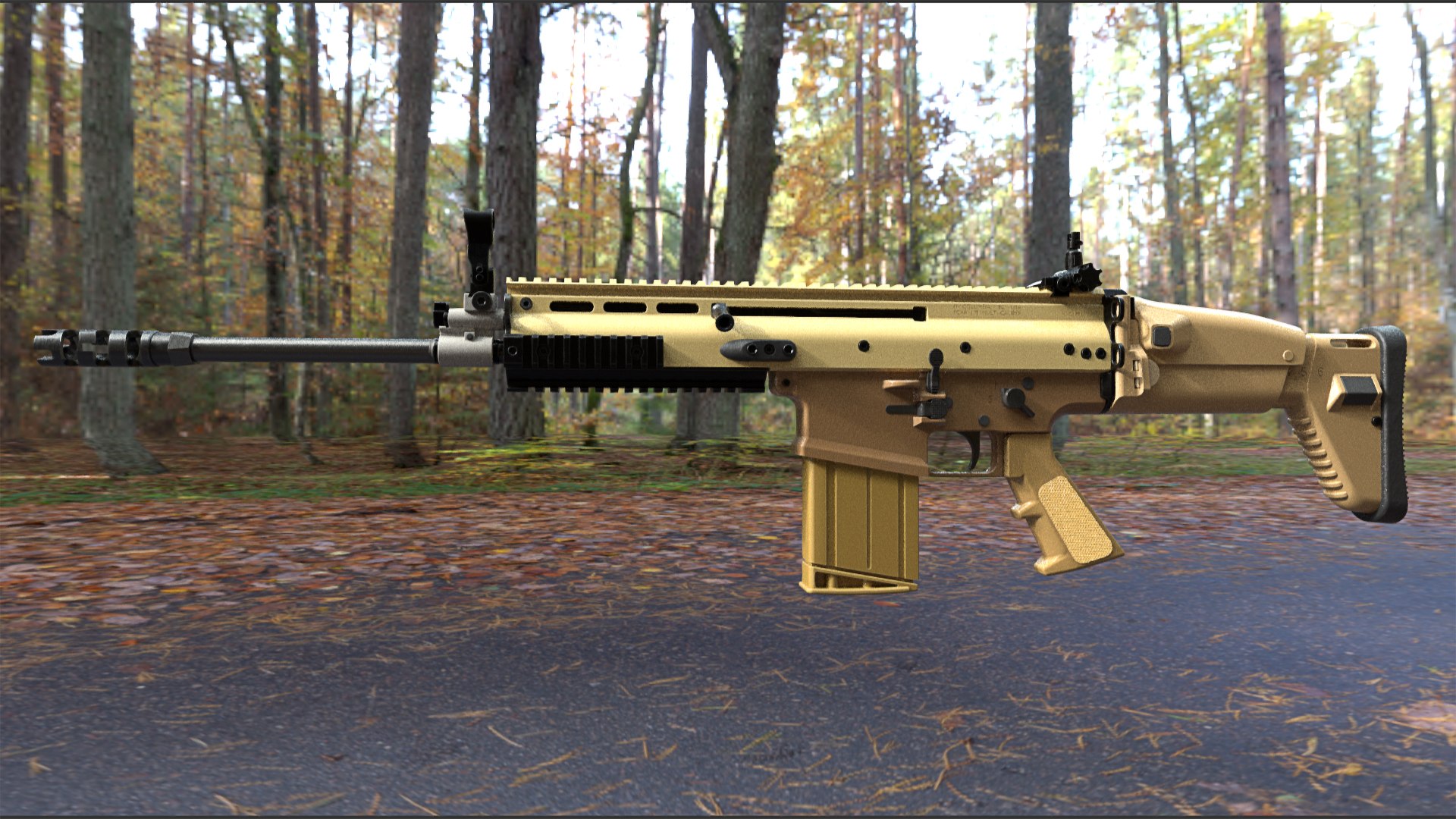 3D FN SCAR 17S NRCH - 8K - TurboSquid 1953741