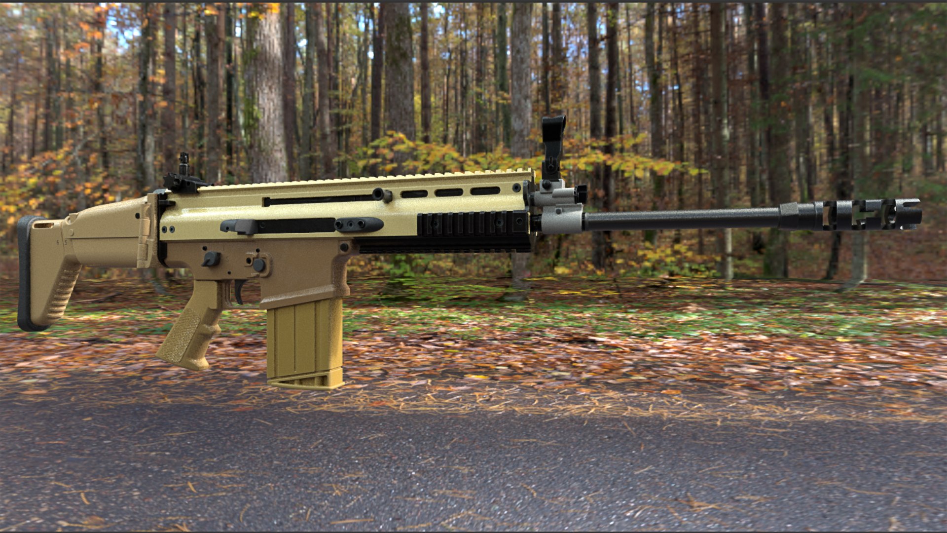 3D FN SCAR 17S NRCH - 8K - TurboSquid 1953741