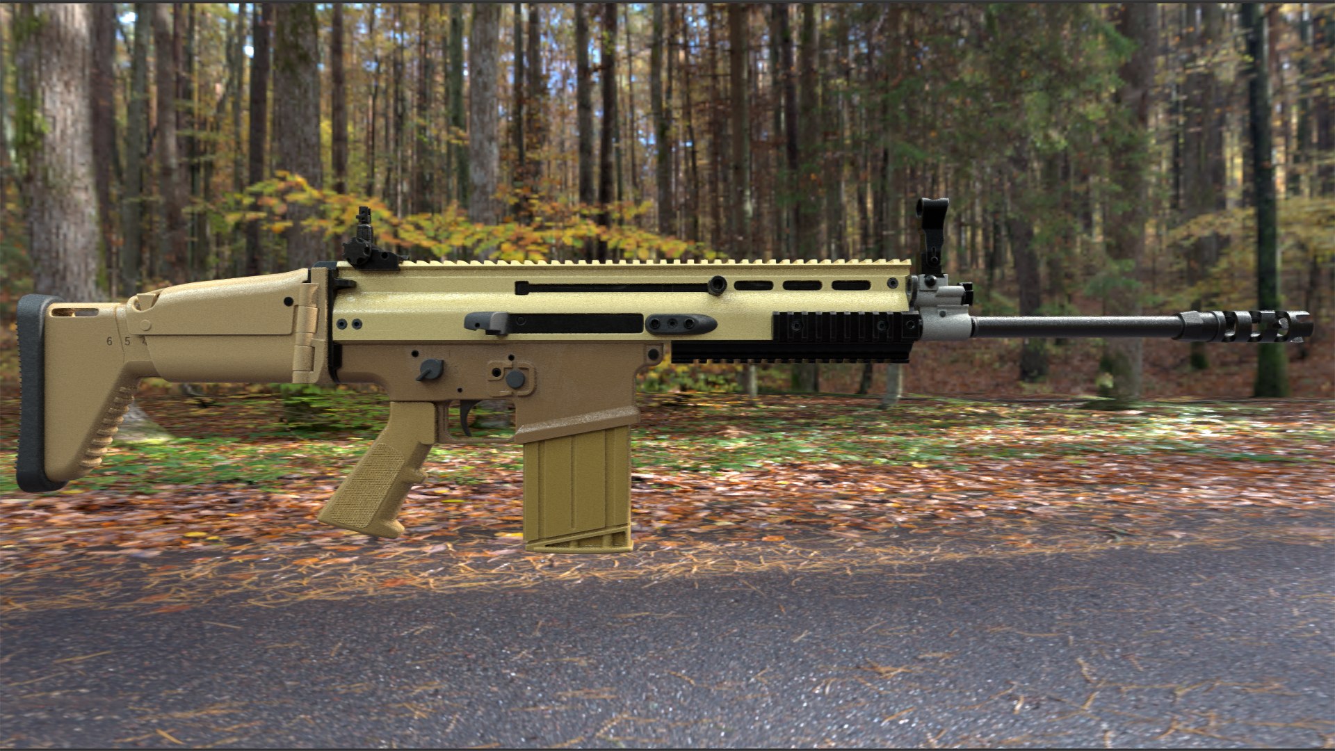 3D FN SCAR 17S NRCH - 8K - TurboSquid 1953741