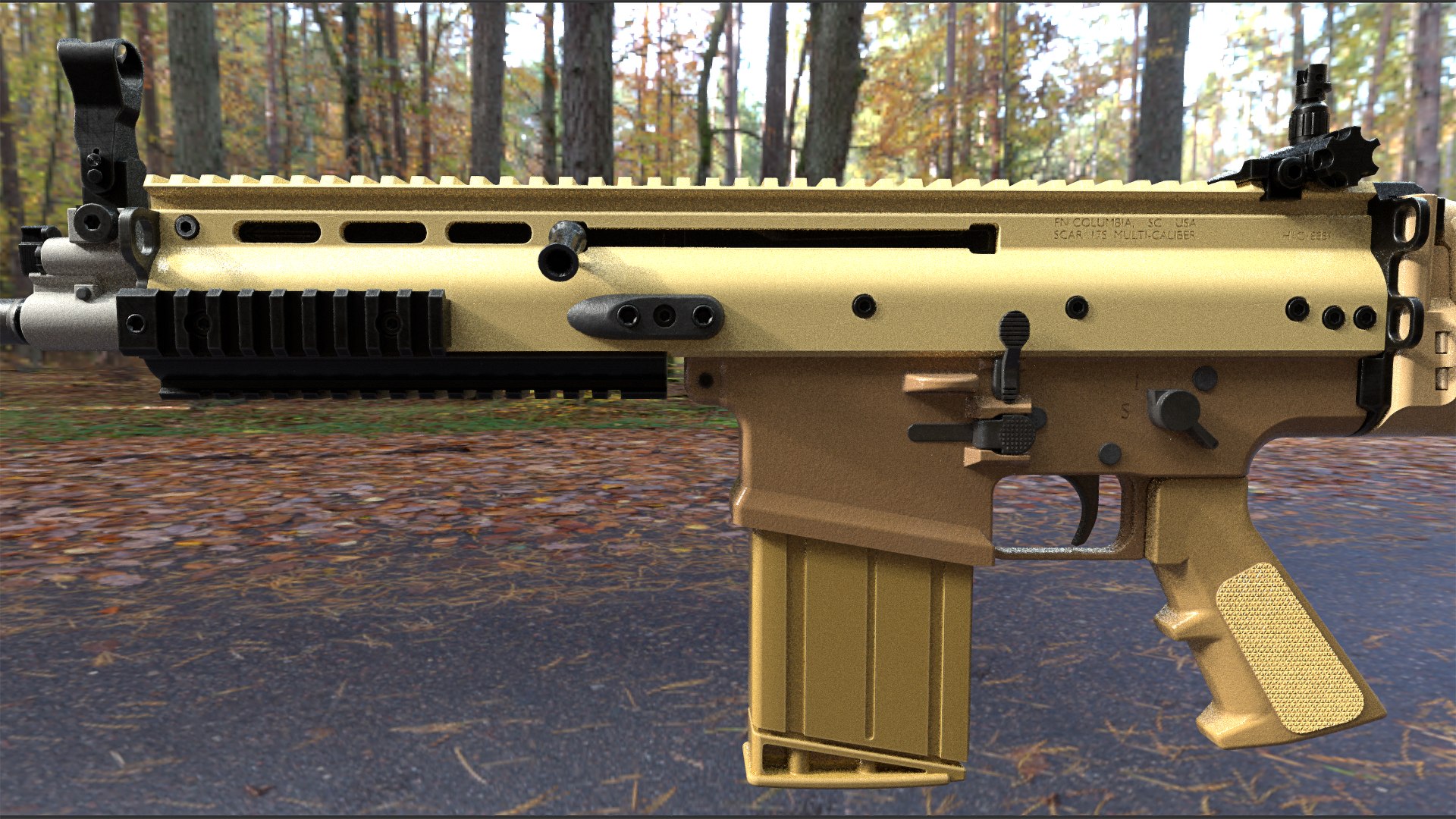 3D FN SCAR 17S NRCH - 8K - TurboSquid 1953741