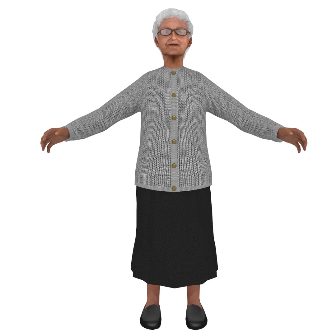 3D old woman model - TurboSquid 1310733