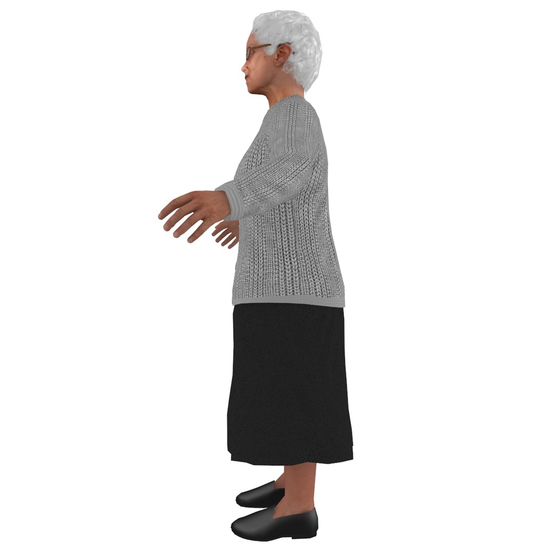 3D old woman model - TurboSquid 1310733