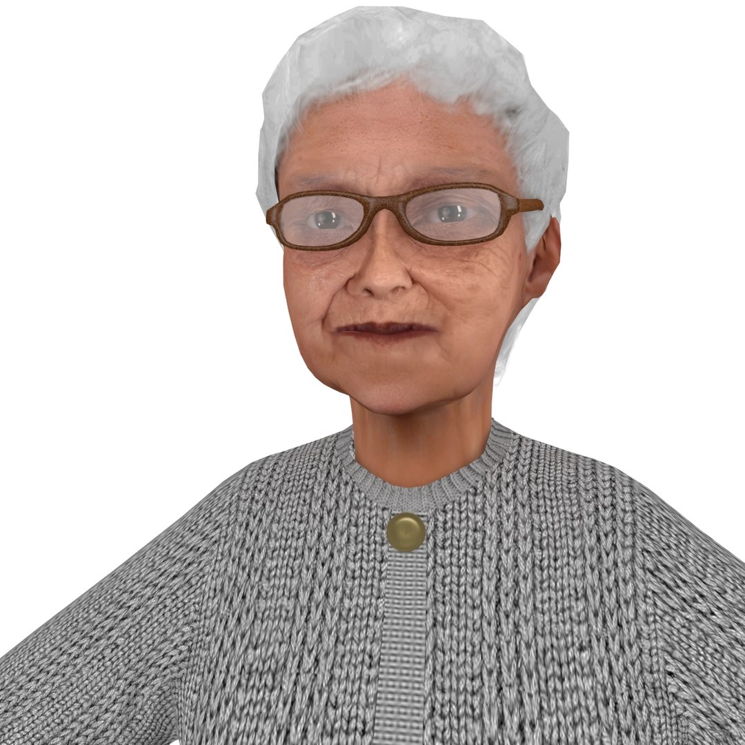 3D old woman model - TurboSquid 1310733