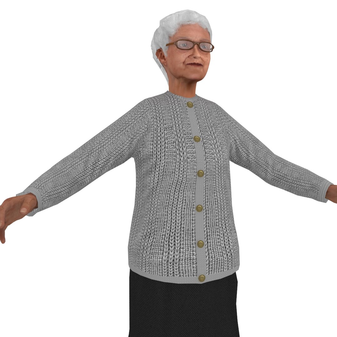 3D old woman model - TurboSquid 1310733