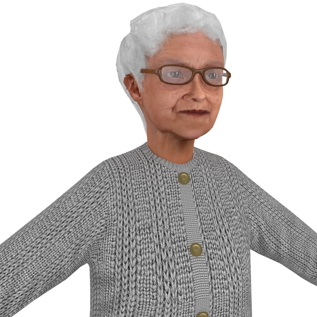 3D old woman model - TurboSquid 1310733