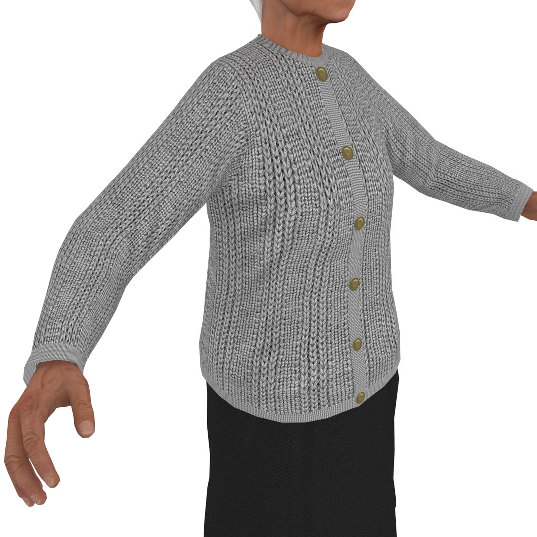 3D old woman model - TurboSquid 1310733