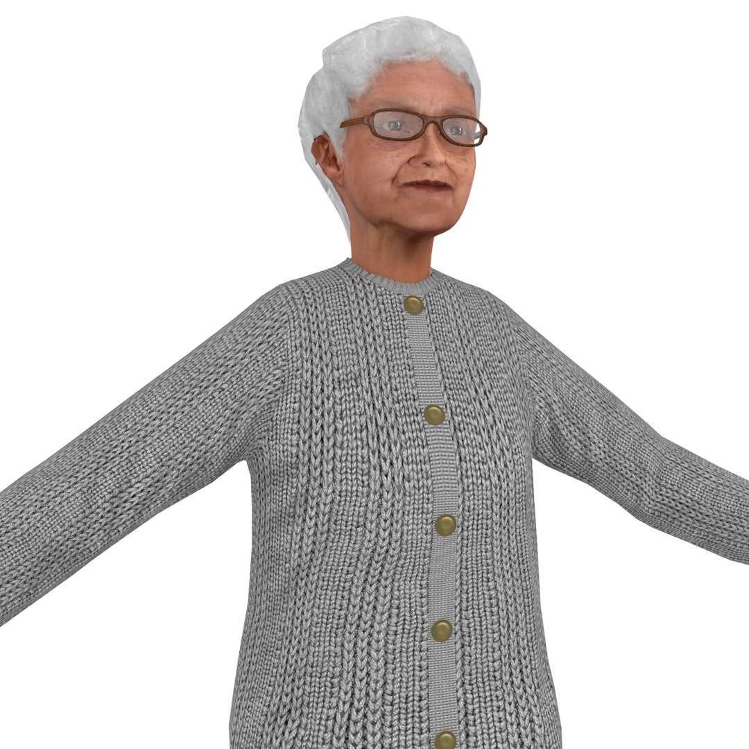3D old woman model - TurboSquid 1310733