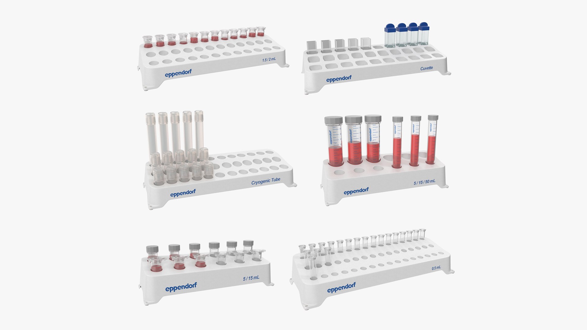 3D eppendorf tube racks - TurboSquid 1459159