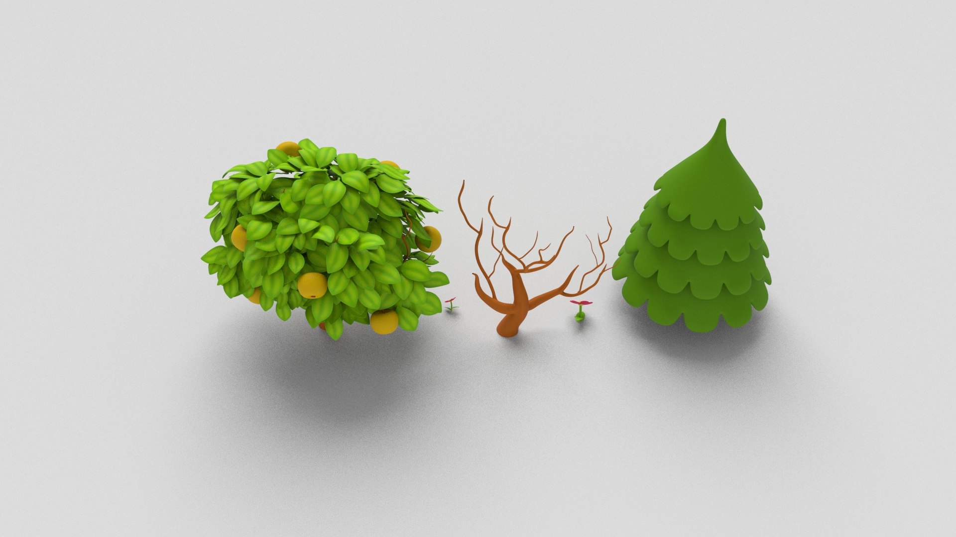 Cartoon Tree 3D Model - TurboSquid 1378990