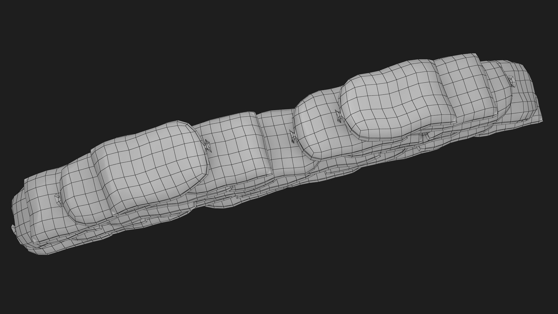 3D Model Sand Bag Wall 01 - TurboSquid 2341494