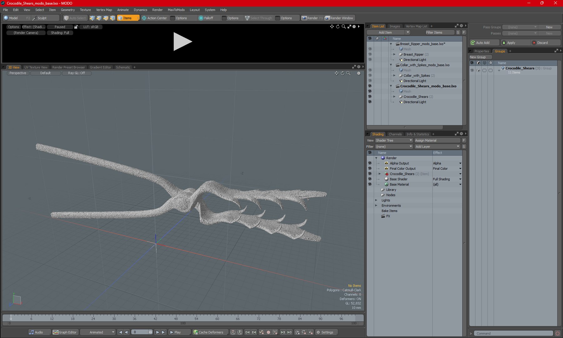 3D Model Crocodile Shears - TurboSquid 2244502