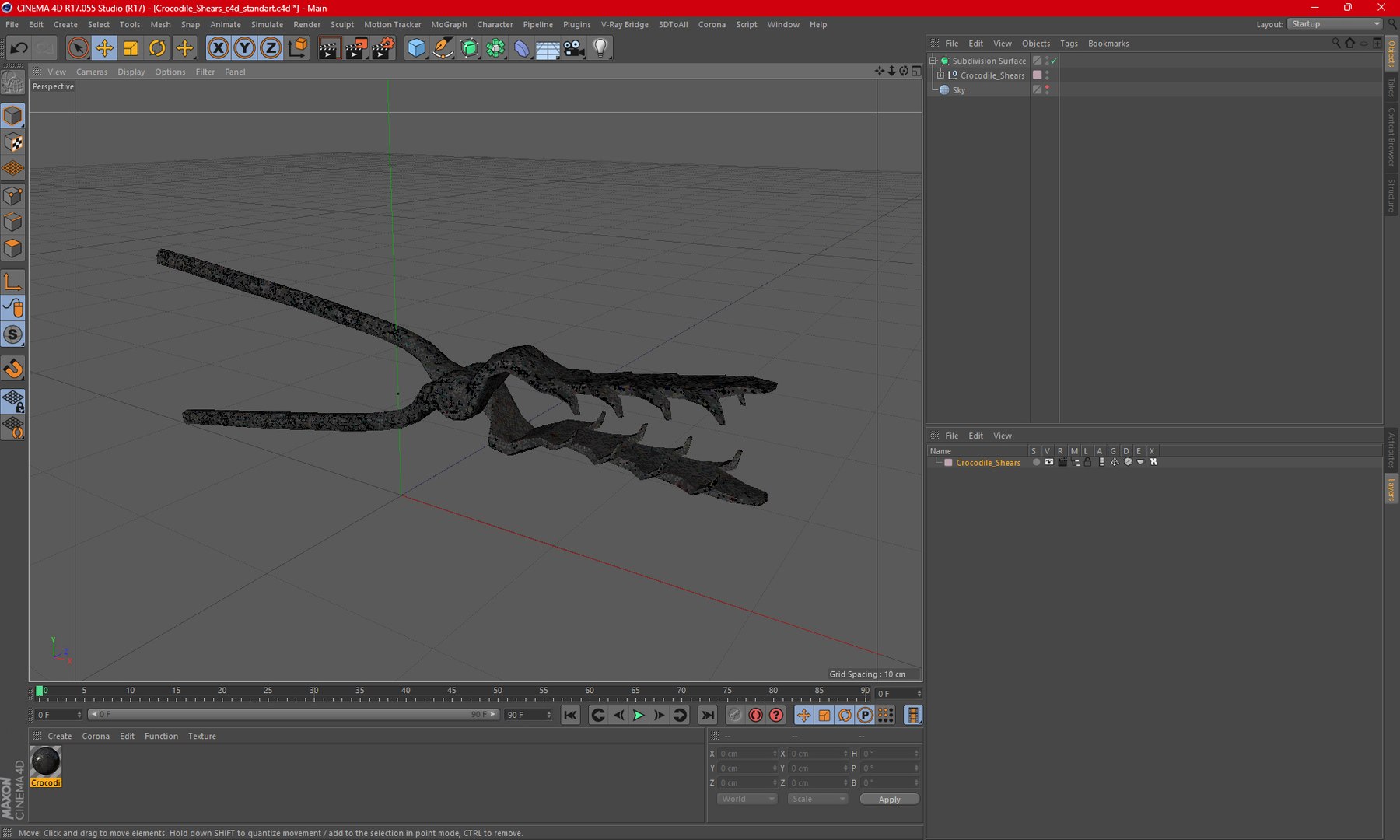 3D Model Crocodile Shears - TurboSquid 2244502