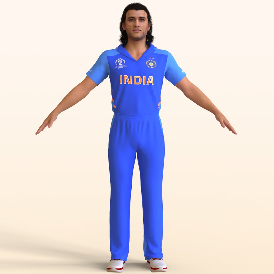 Cricket Player Dhoni 3D Model - TurboSquid 2240767