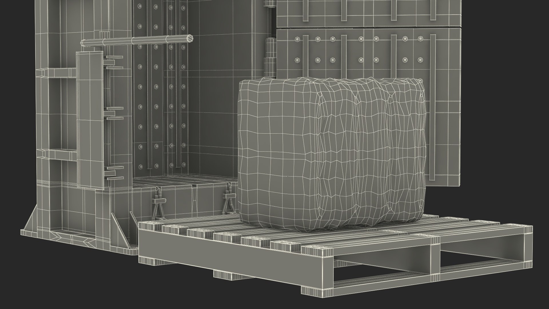 Bailing Machine Blue With Cardboard Briquette 3D - TurboSquid 2273665