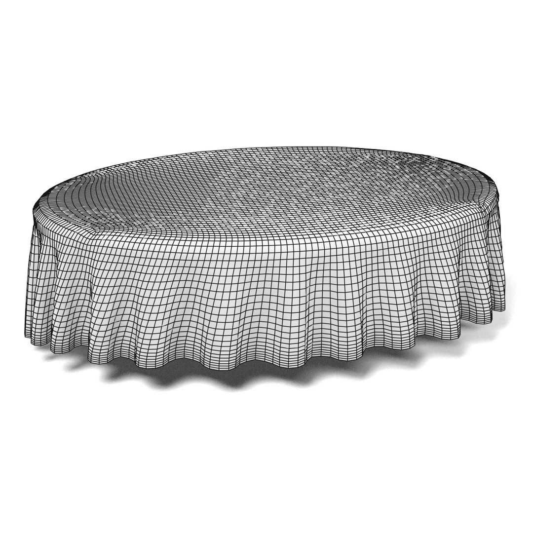 tablecloth oval 3d model