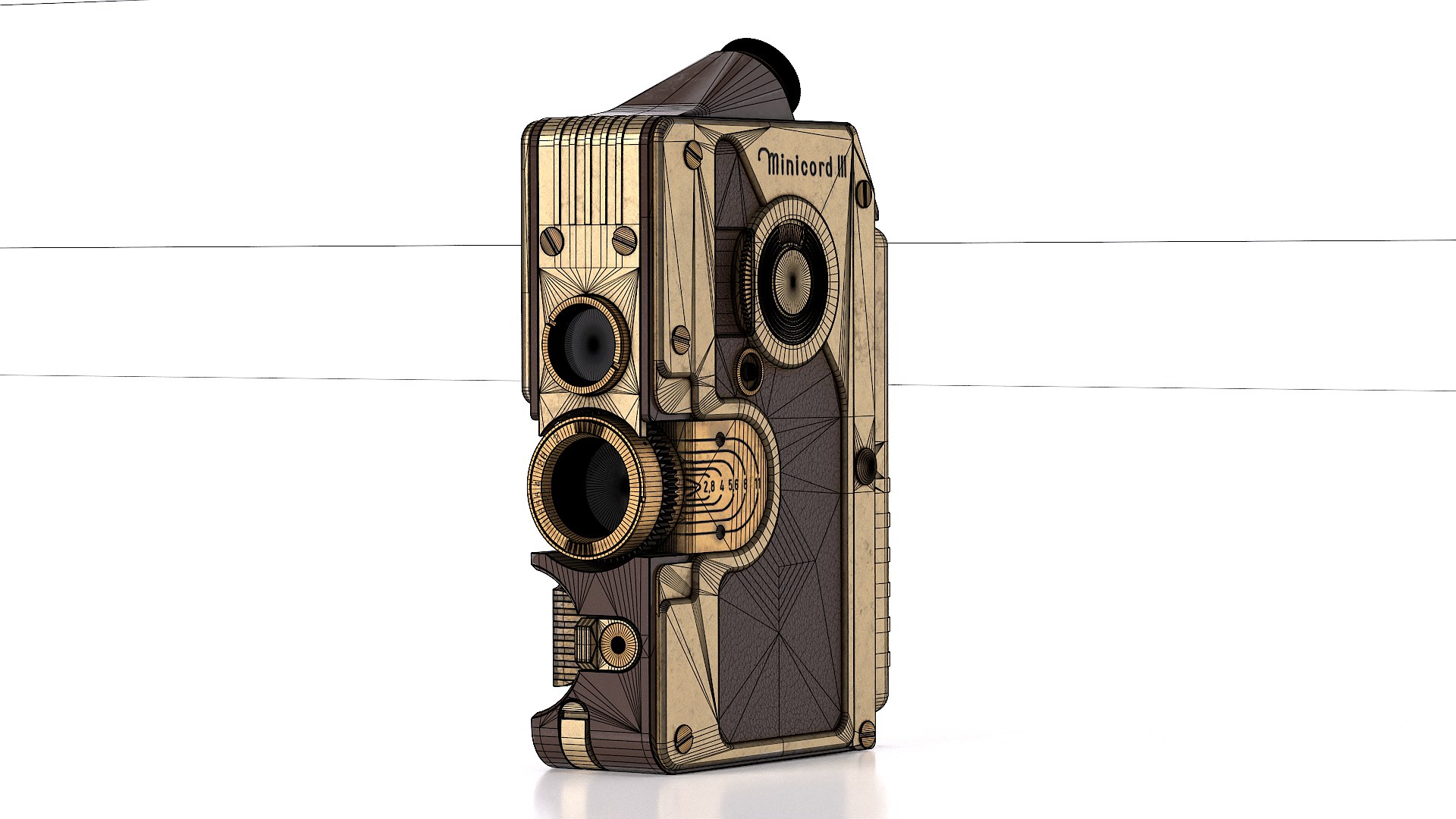 Minicord Goerz III 3 Camera - PBR 3D Model - TurboSquid 2200067