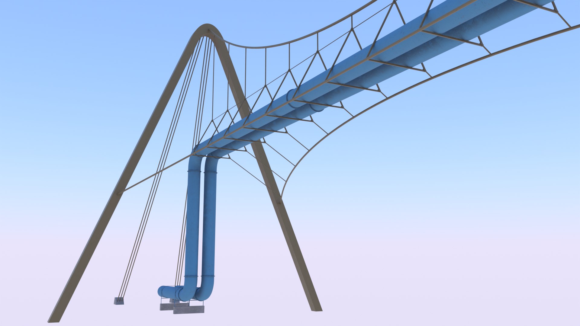 Pedestrian And Pipeline Bridges PBR Model - TurboSquid 2283558