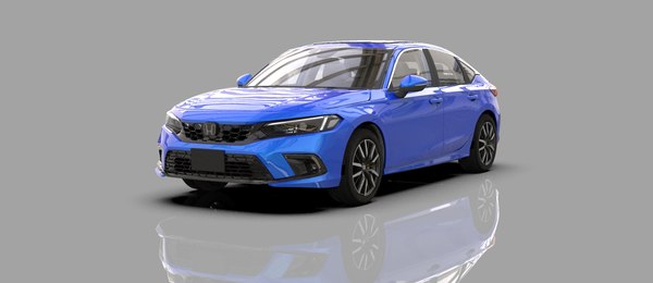 modelo 3d Honda Civic hatchback sedán Type-R y kit de carrocería Mugen ...