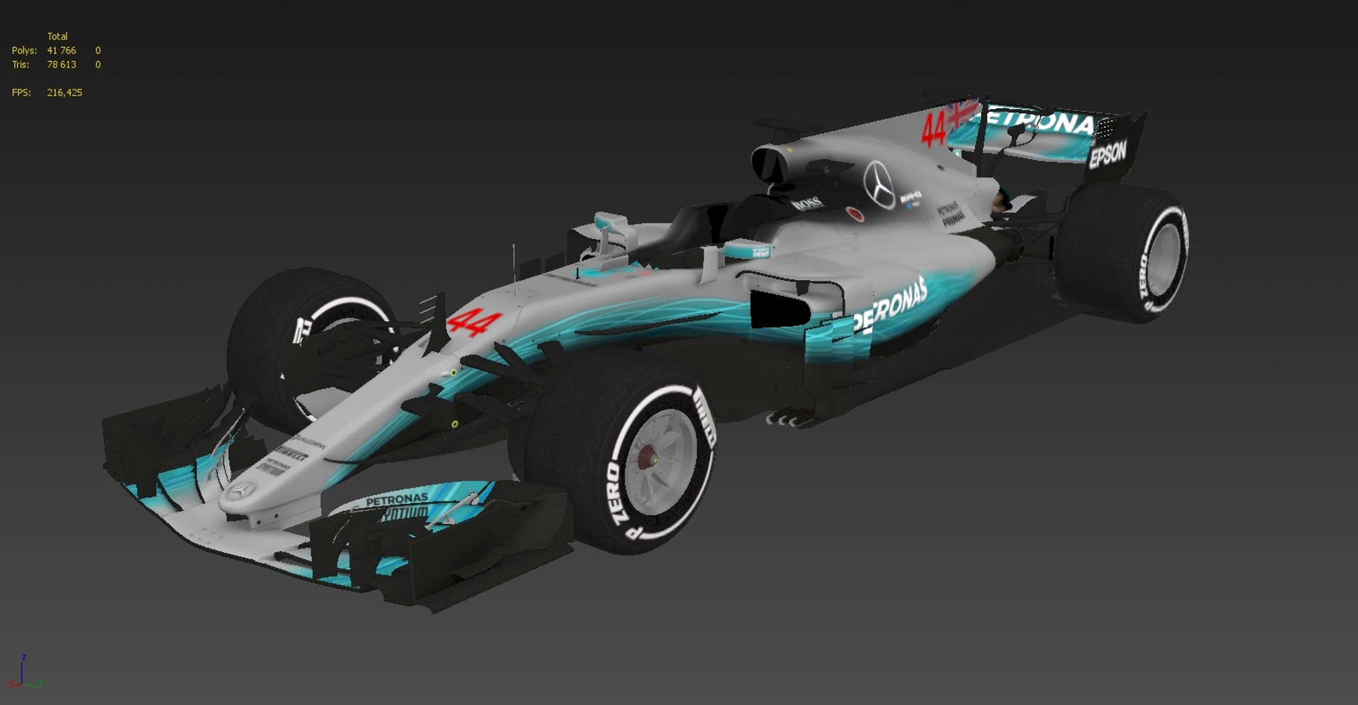 3D 2017 Mercedes W08 - TurboSquid 1197512