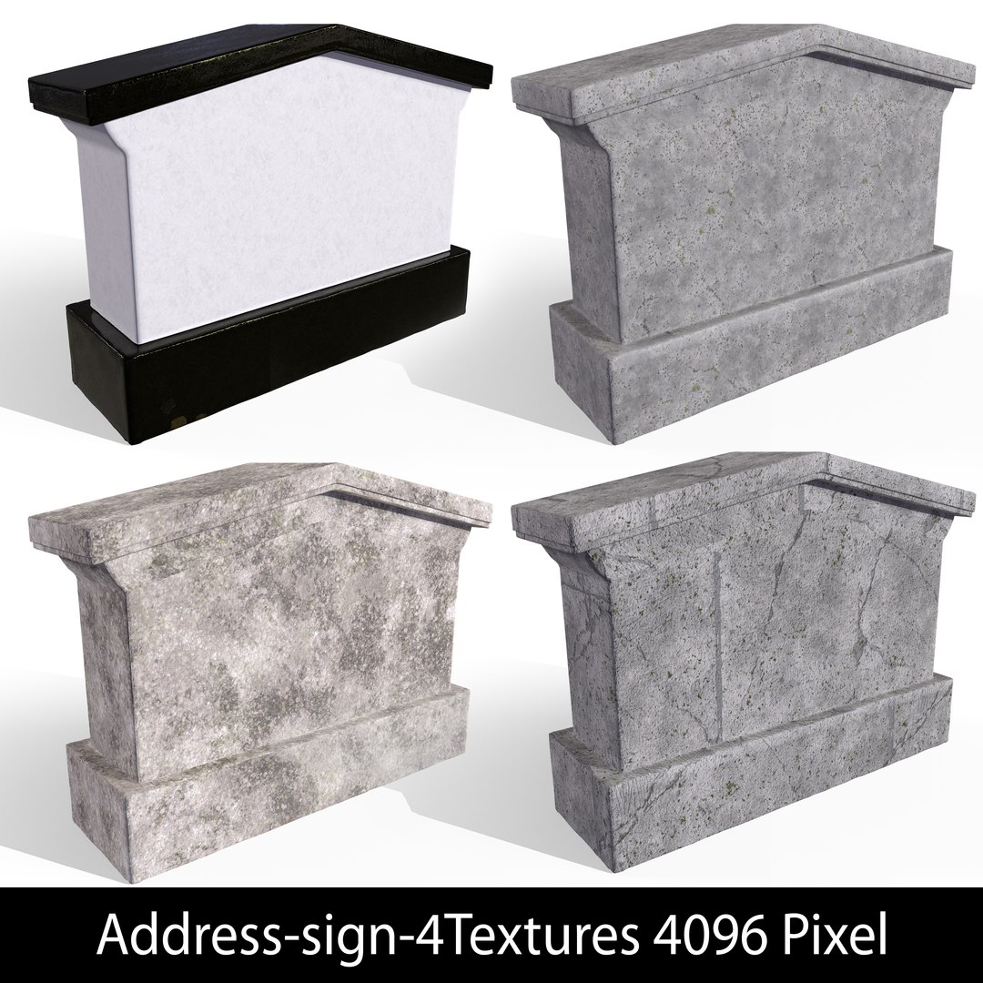 3D Address-sign 01-08 Model - TurboSquid 1987316