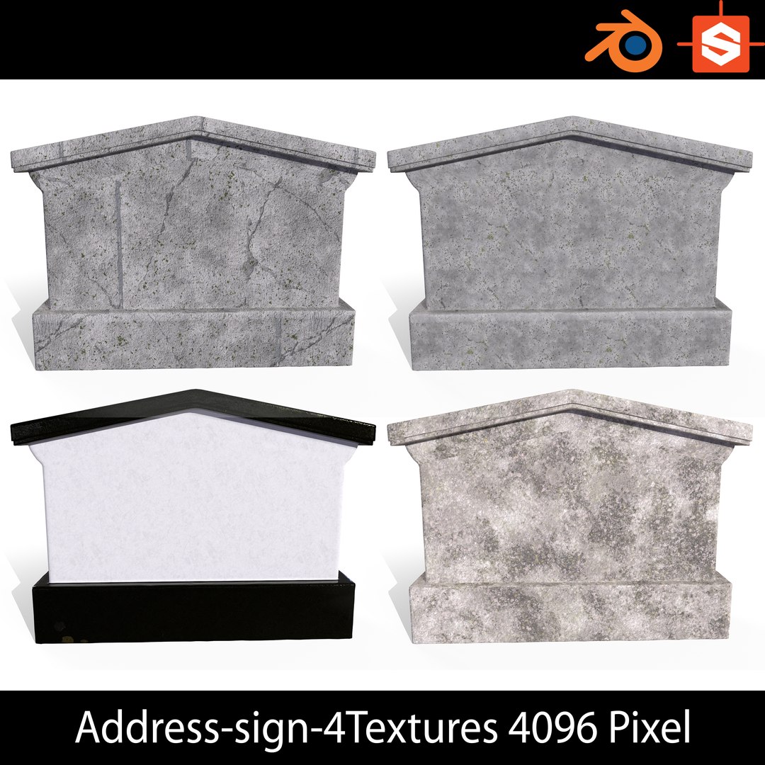 3D Address-sign 01-08 Model - TurboSquid 1987316