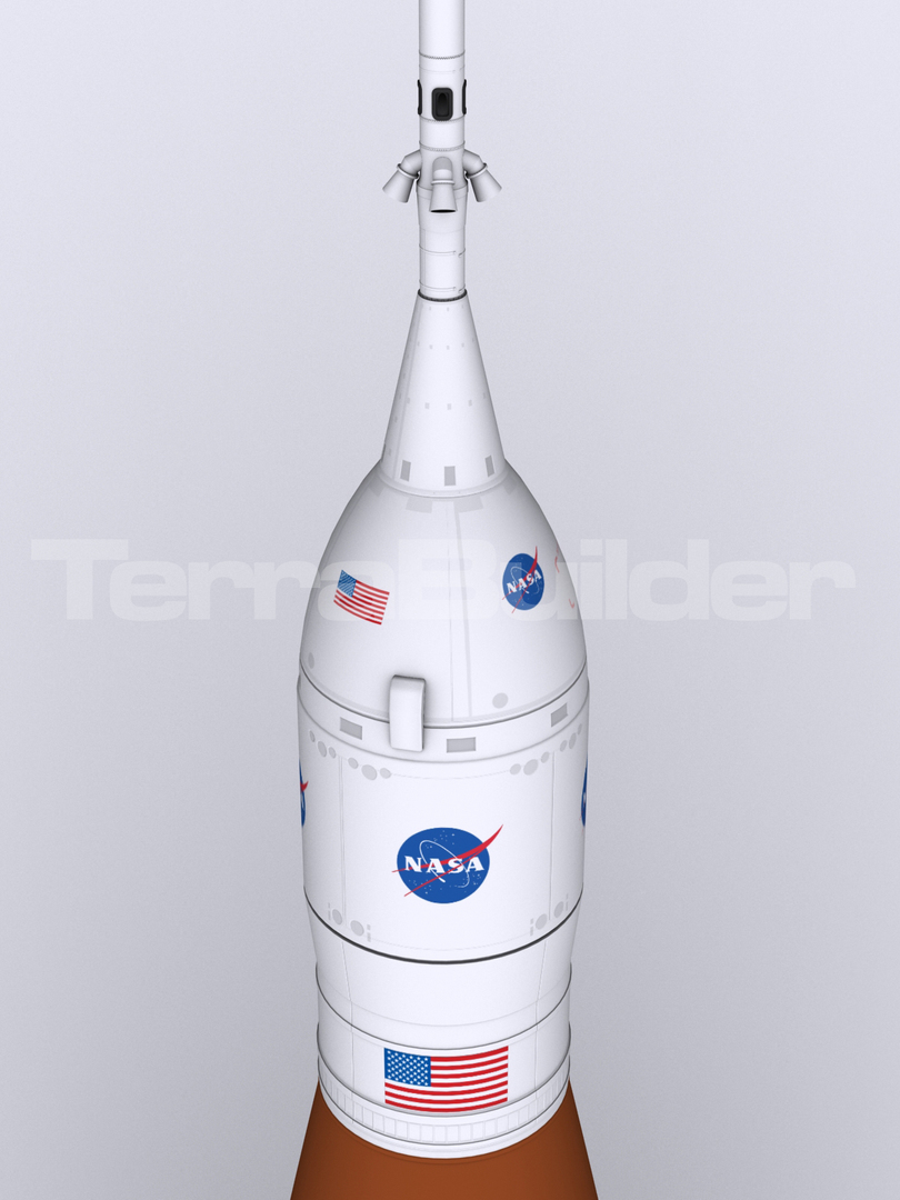 space launch sls heavy 3d model