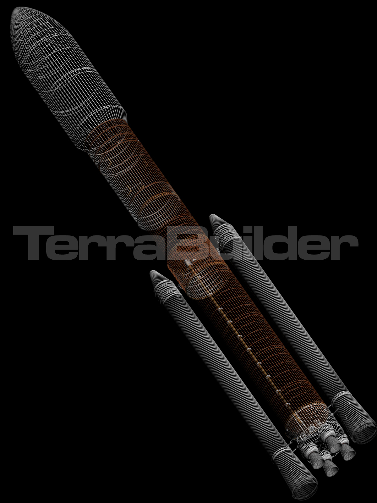 space launch sls heavy 3d model