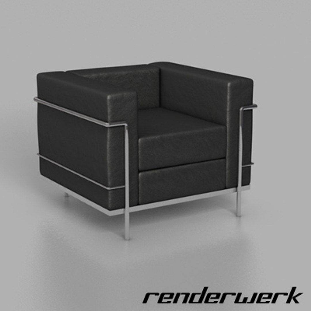 3d model corbusier lc2